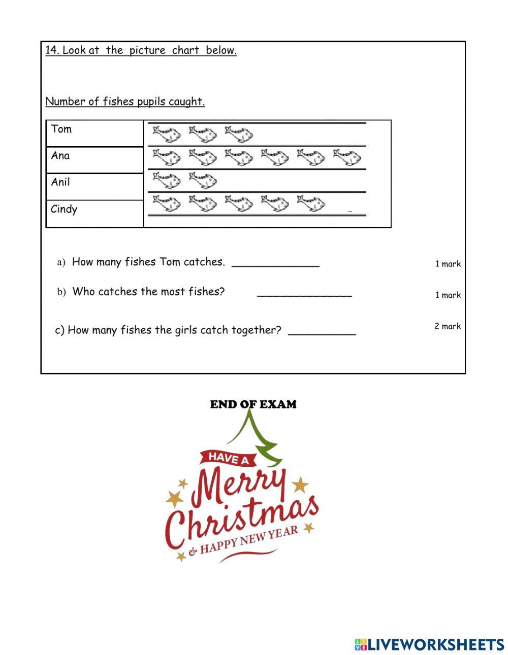 Infant 2 End of… | Free Interactive Worksheets | 4315811