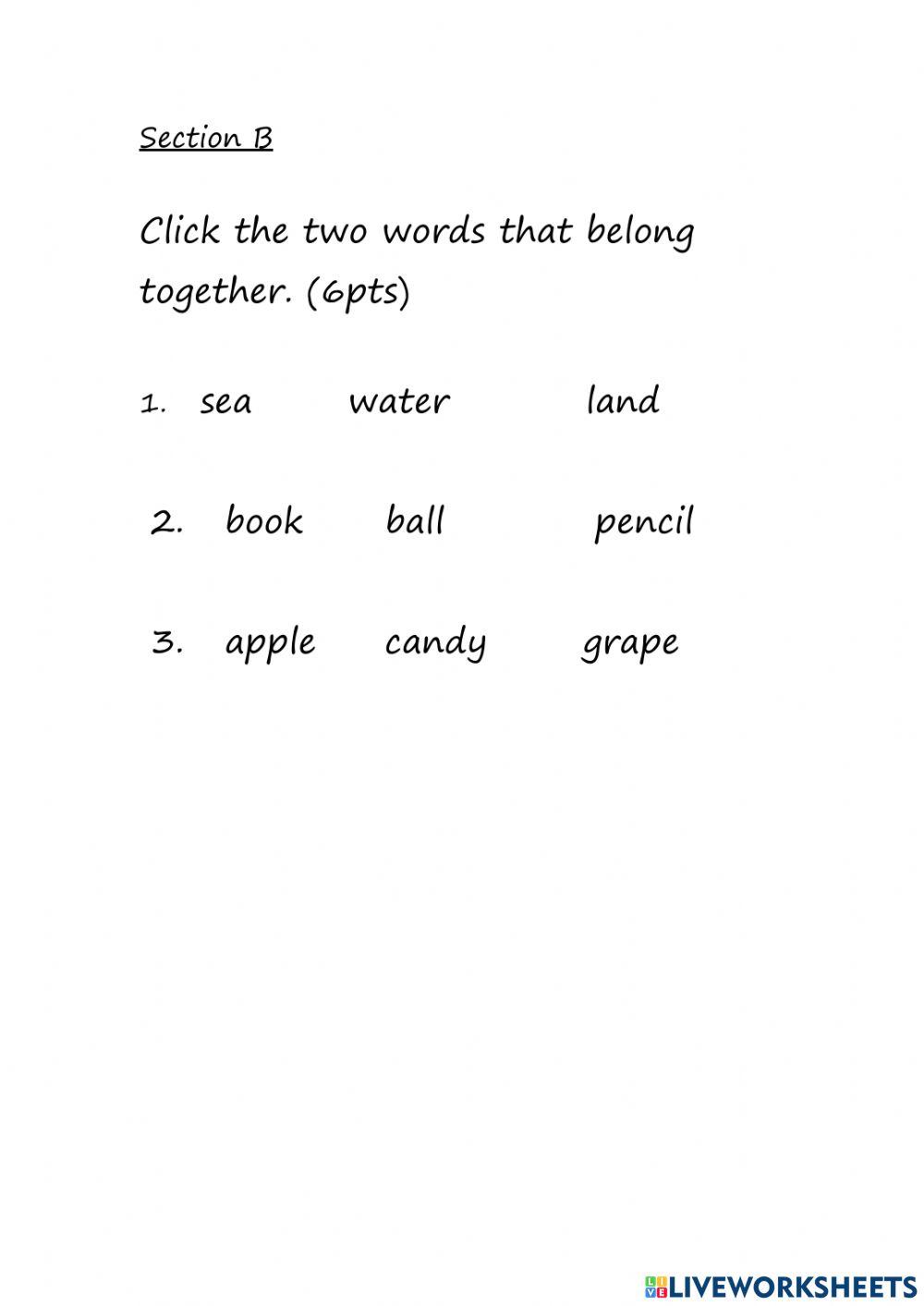 Reading Comprehension Classification Test 5250626