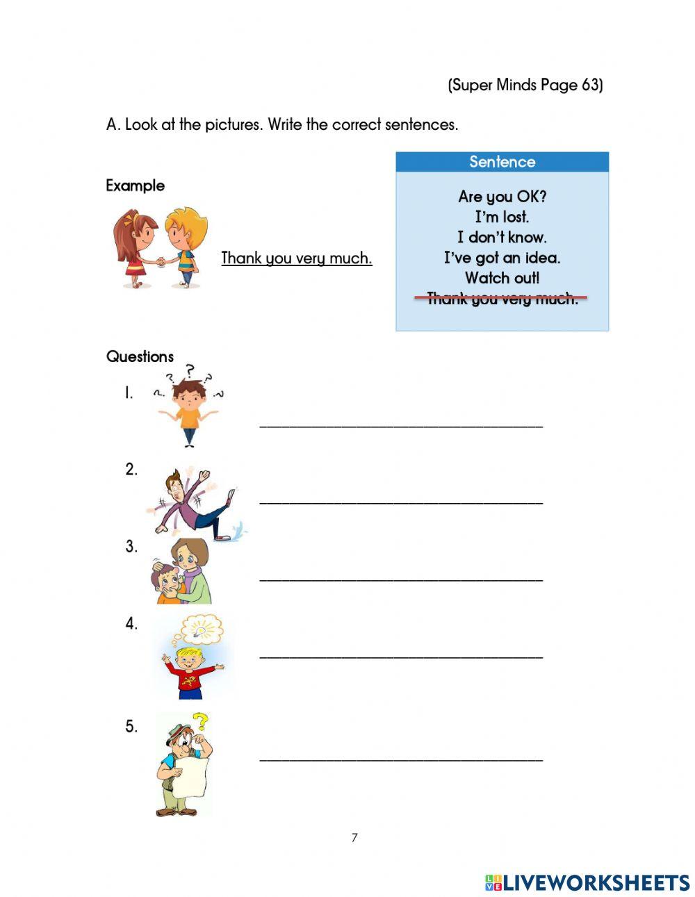 Unit 5 : Free Time - pg 63 worksheet | Live Worksheets