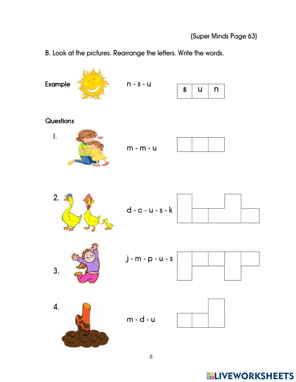Unit 5 : Free Time - pg 63 worksheet | Live Worksheets