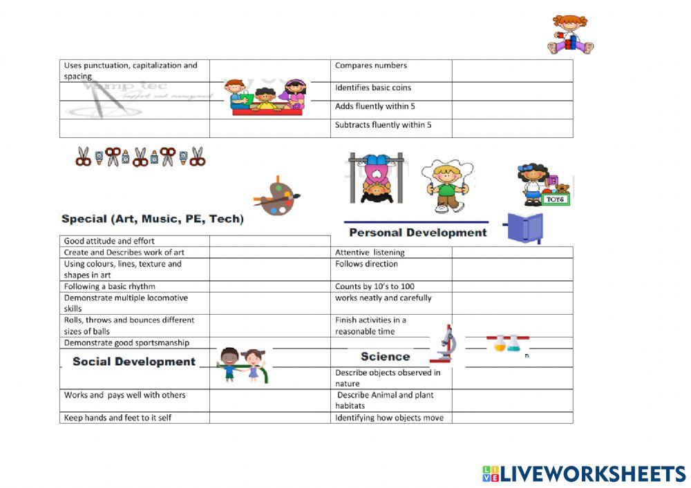 Foundation Phase gr R-3 Report card 1680969 | Grace Vogt