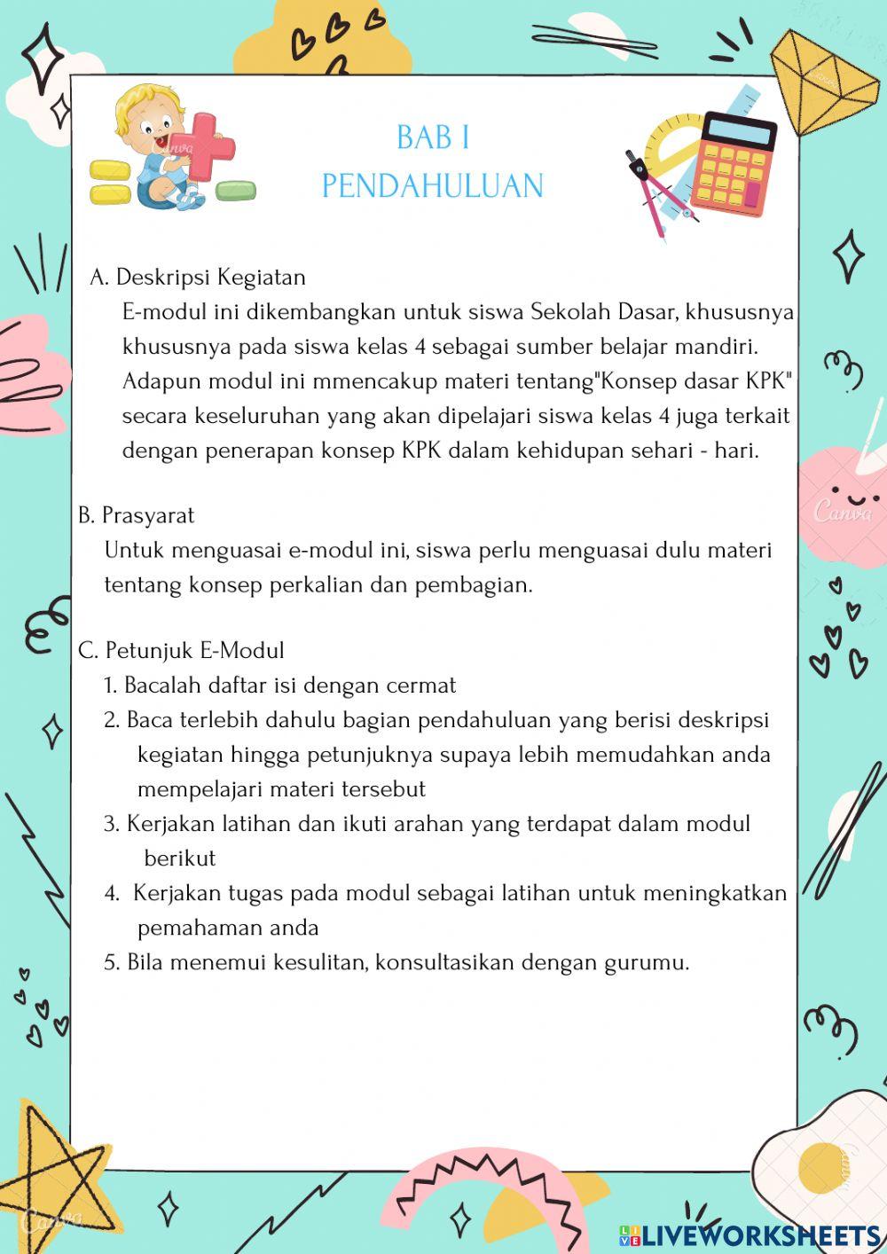 Kelipatan persekutuan terkecil worksheet | Live Worksheets