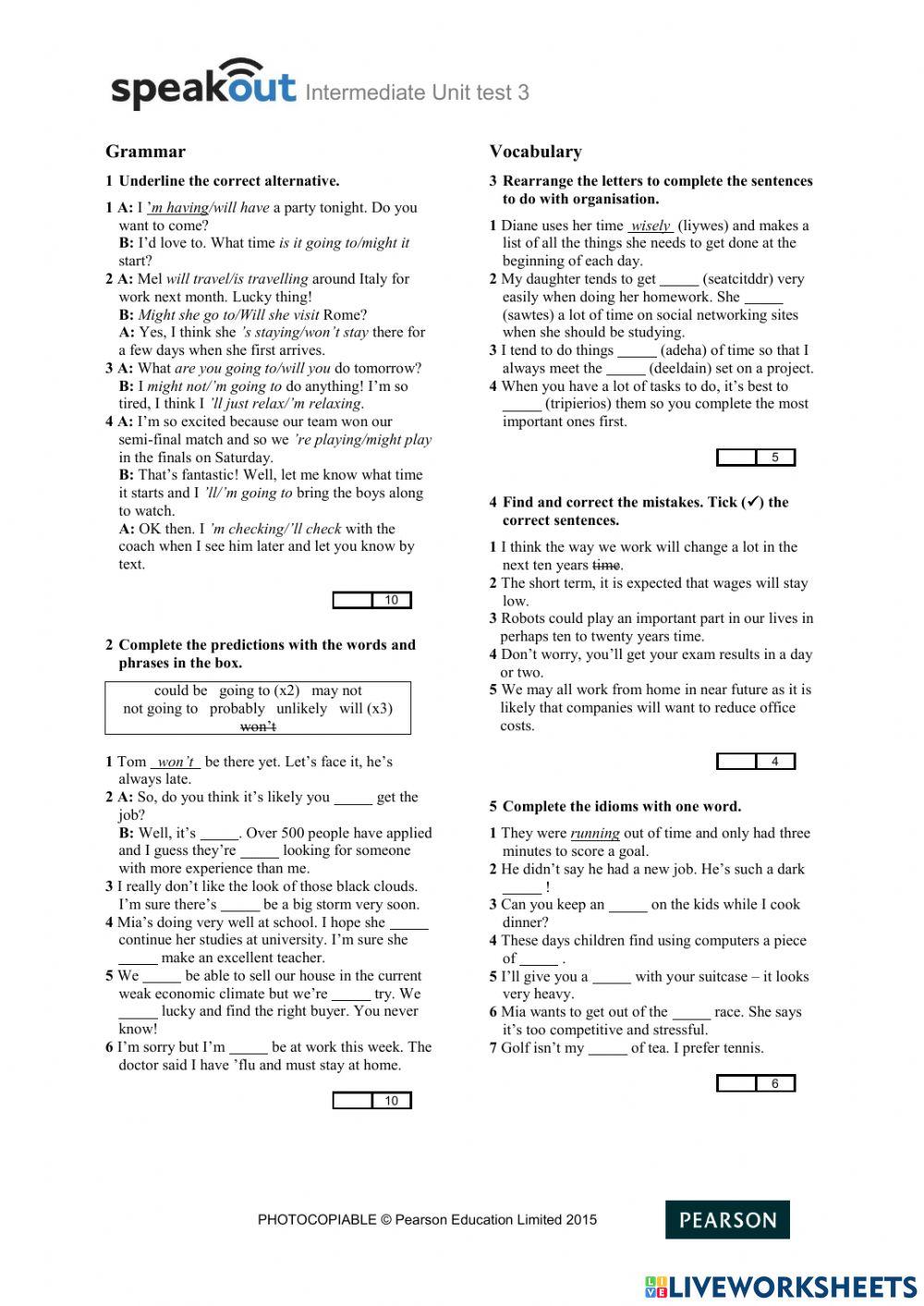 SO Unit 3 online exercise for | Live Worksheets