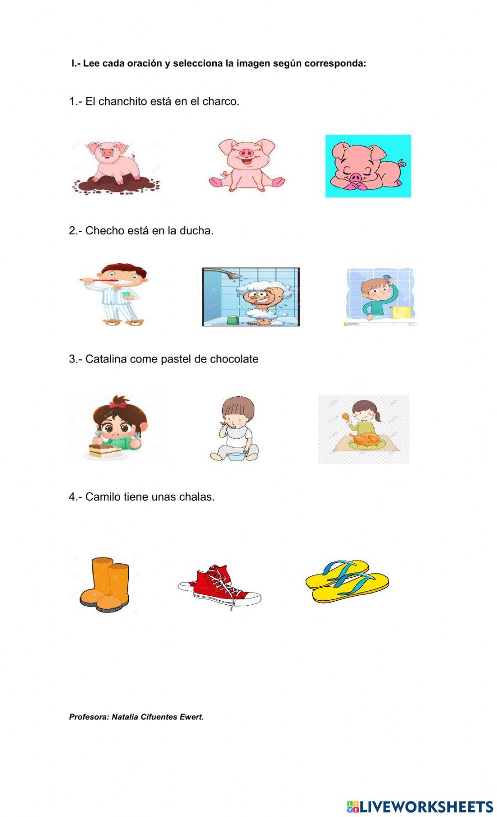 Lectura letra Ch | Free Interactive Worksheets | 1681648