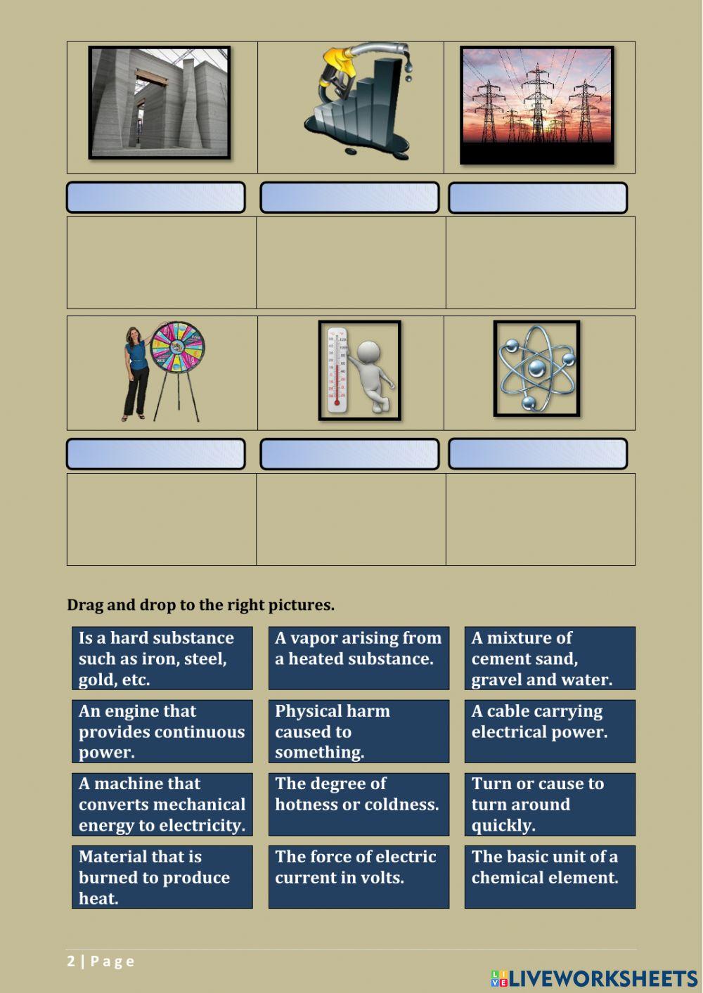 Nuclear power- vocabs worksheet | Live Worksheets