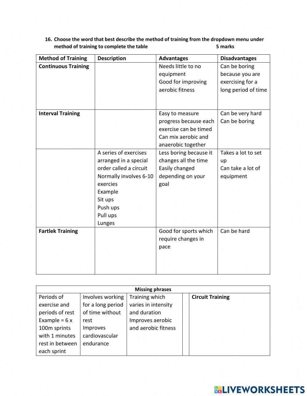 End of term Exam year 8 worksheet | Live Worksheets