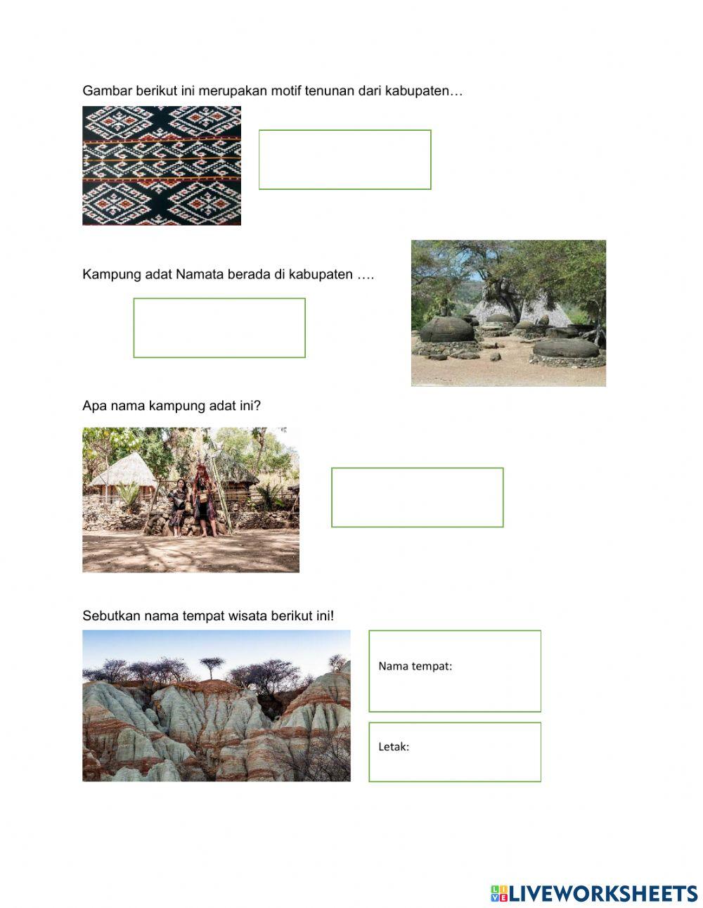 Budaya Lokal Kelas 3 online exercise for | Live Worksheets