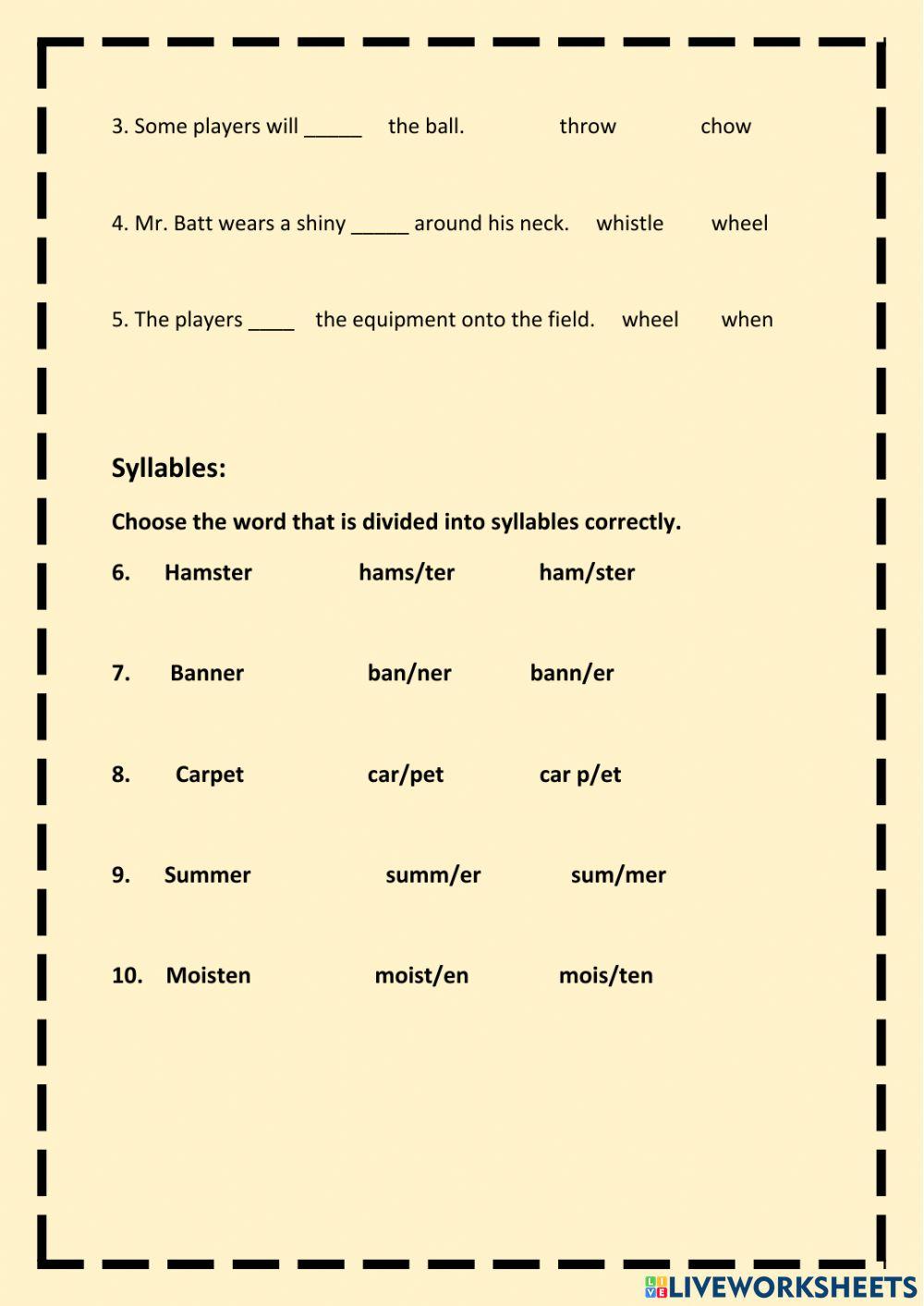 SPELLING WORD STUDY QUIZZ 21 online exercise for | Live Worksheets