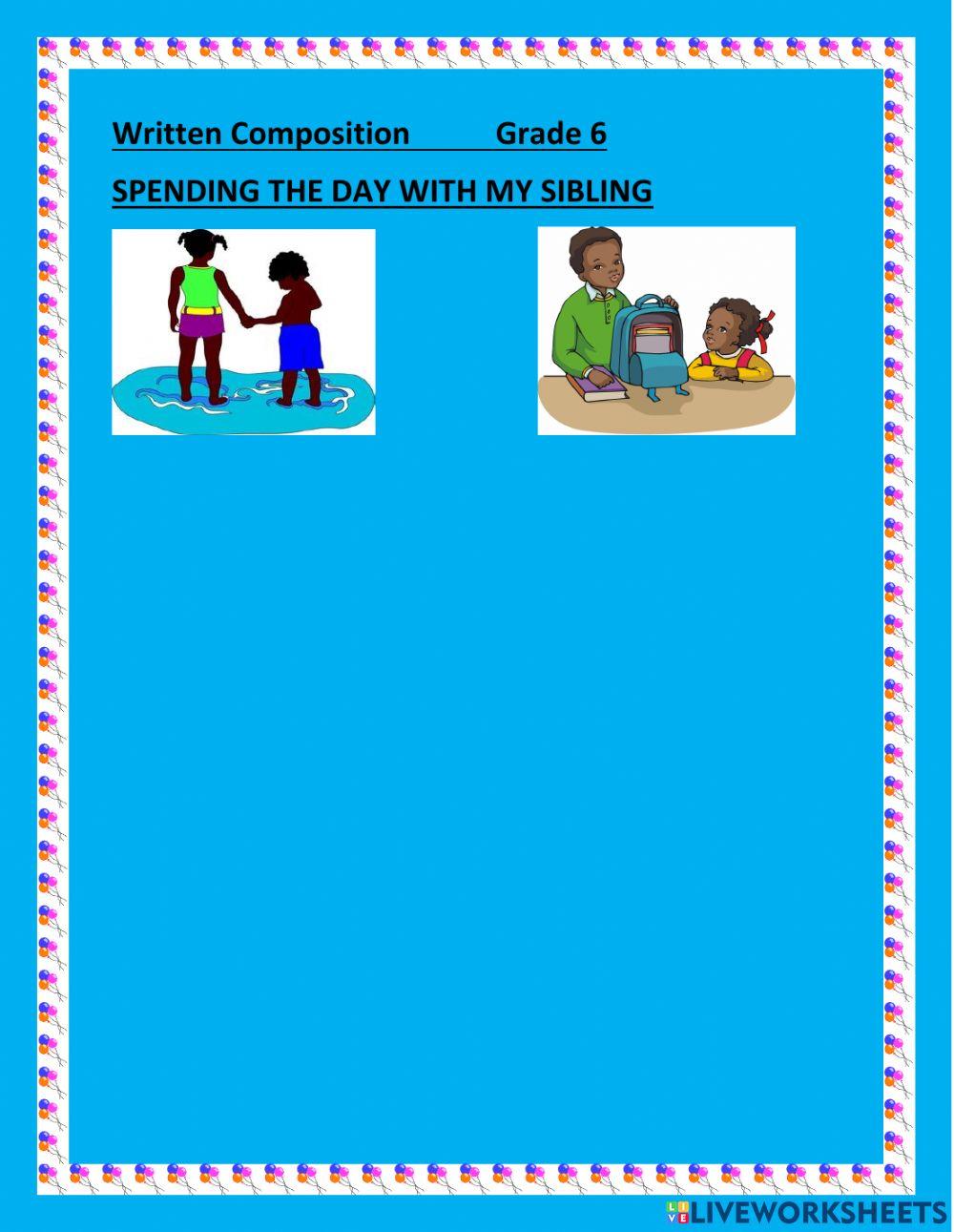 Writing online exercise for 6 | Live Worksheets