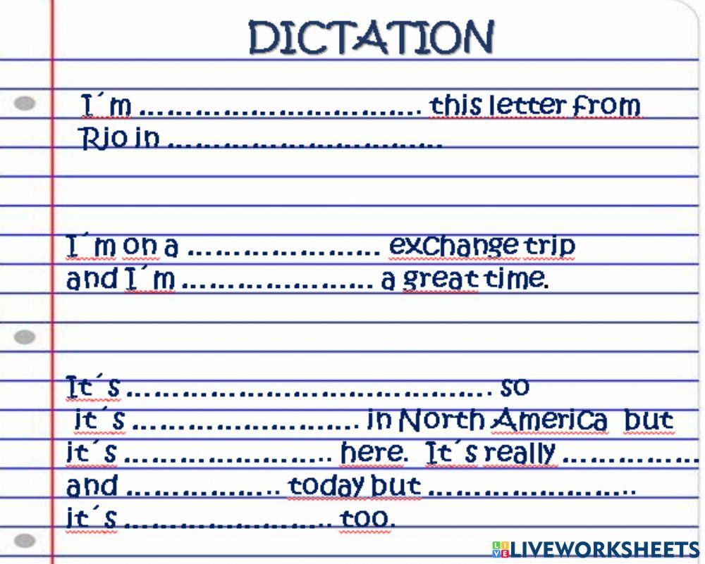 6785996 | Dictation weather and Simple Present