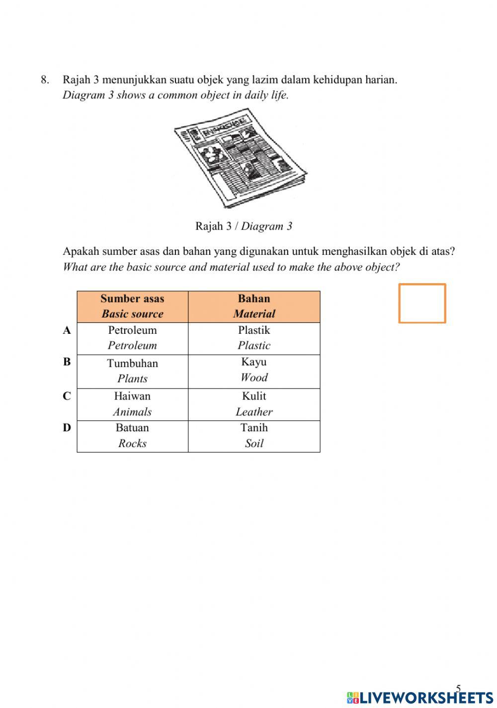 SCIENCE YEAR 4 (REVISION) - CIKGU JESS 5251334 | Jessica