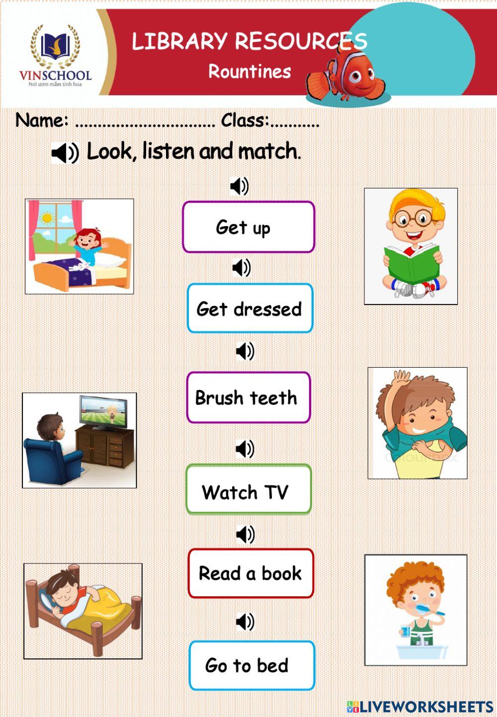 1683320 | Routines | Junnie | LiveWorksheets