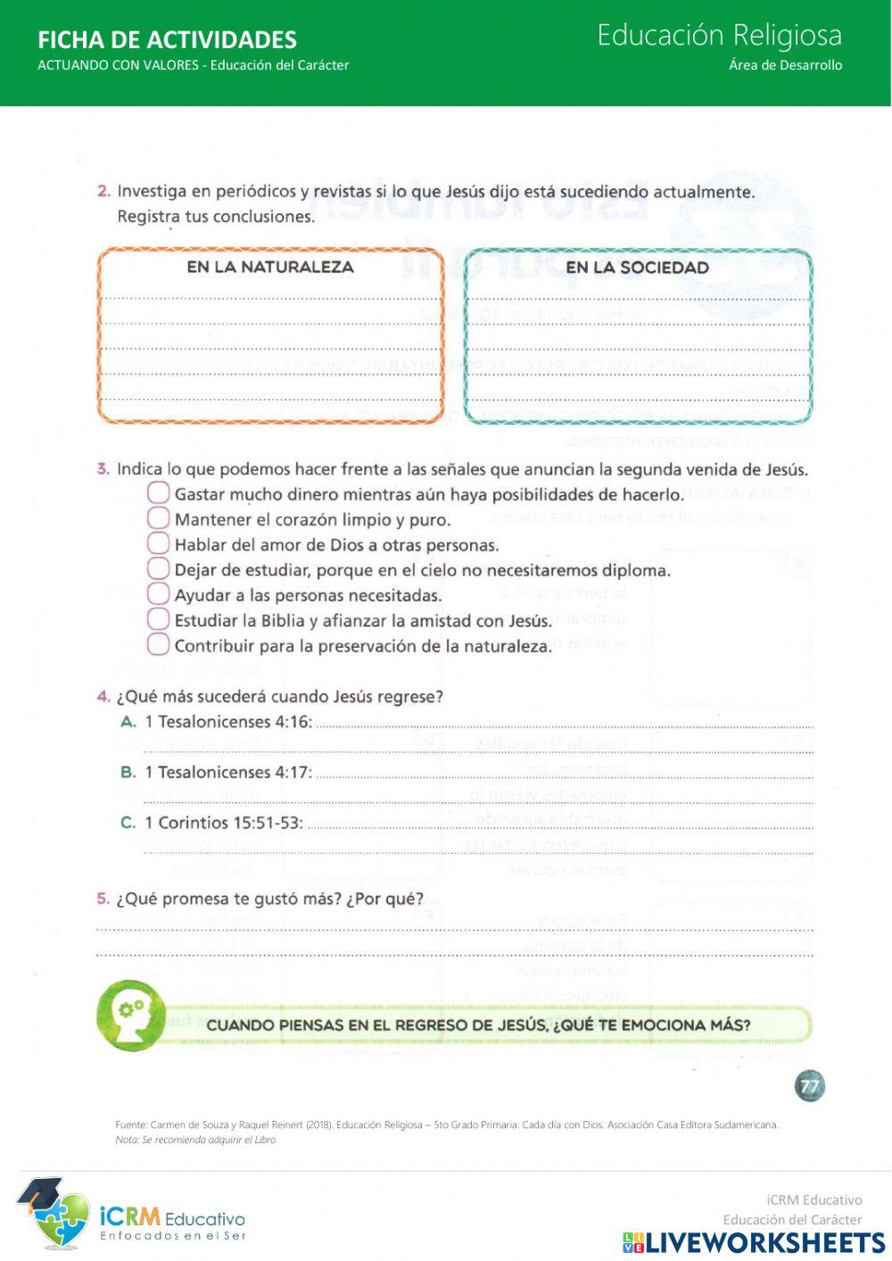 El vendrá | Free Interactive Worksheets | 1683655