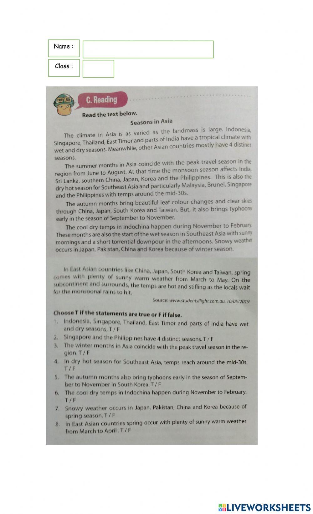 Exercise Chapter 8 GRD 5th worksheet | Live Worksheets