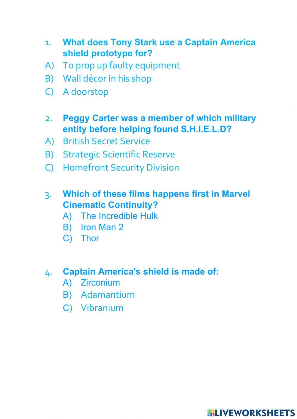 Avengers Hardest Quiz 1684624 | Mihika Gorade | Live