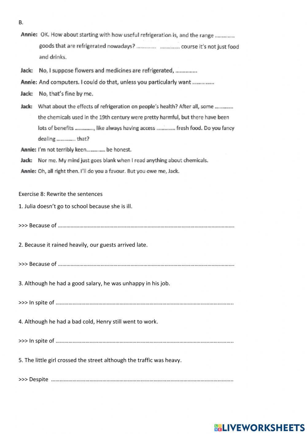 Lesson 7 - HW worksheet | Live Worksheets
