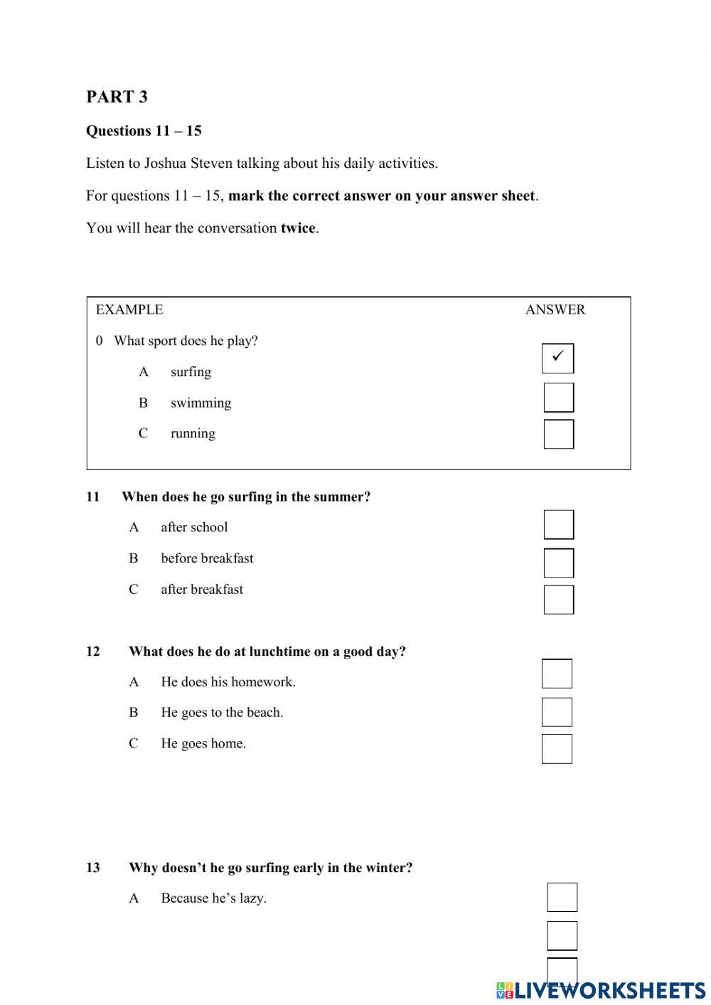 6 free activity | Live Worksheets