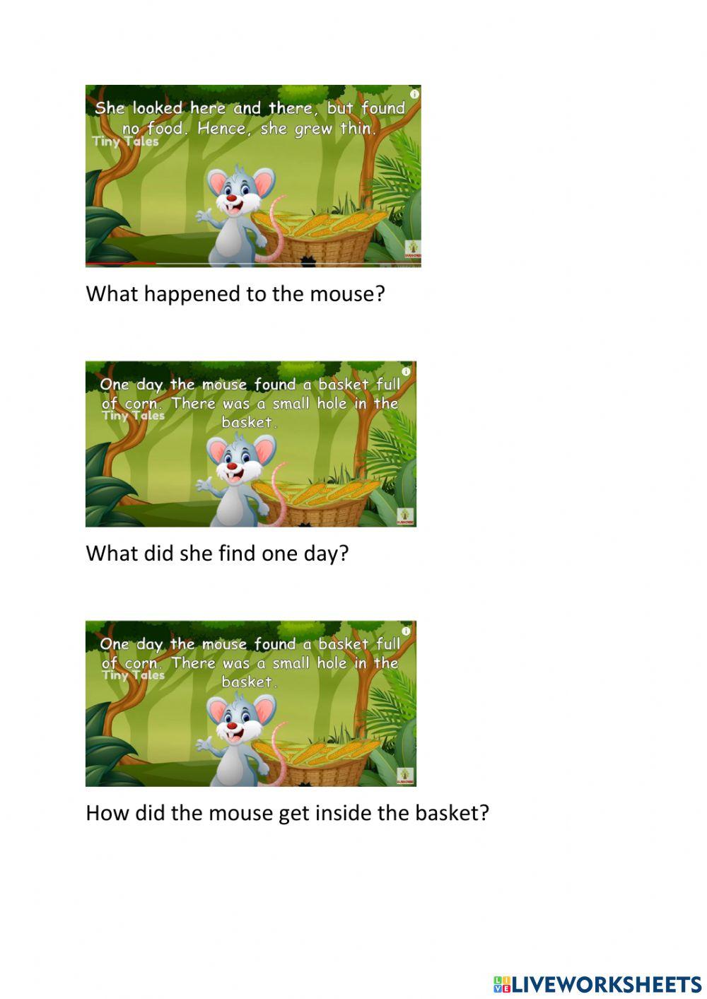 1685109 | The Hungry Mouse | Grace Vogt | LiveWorksheets