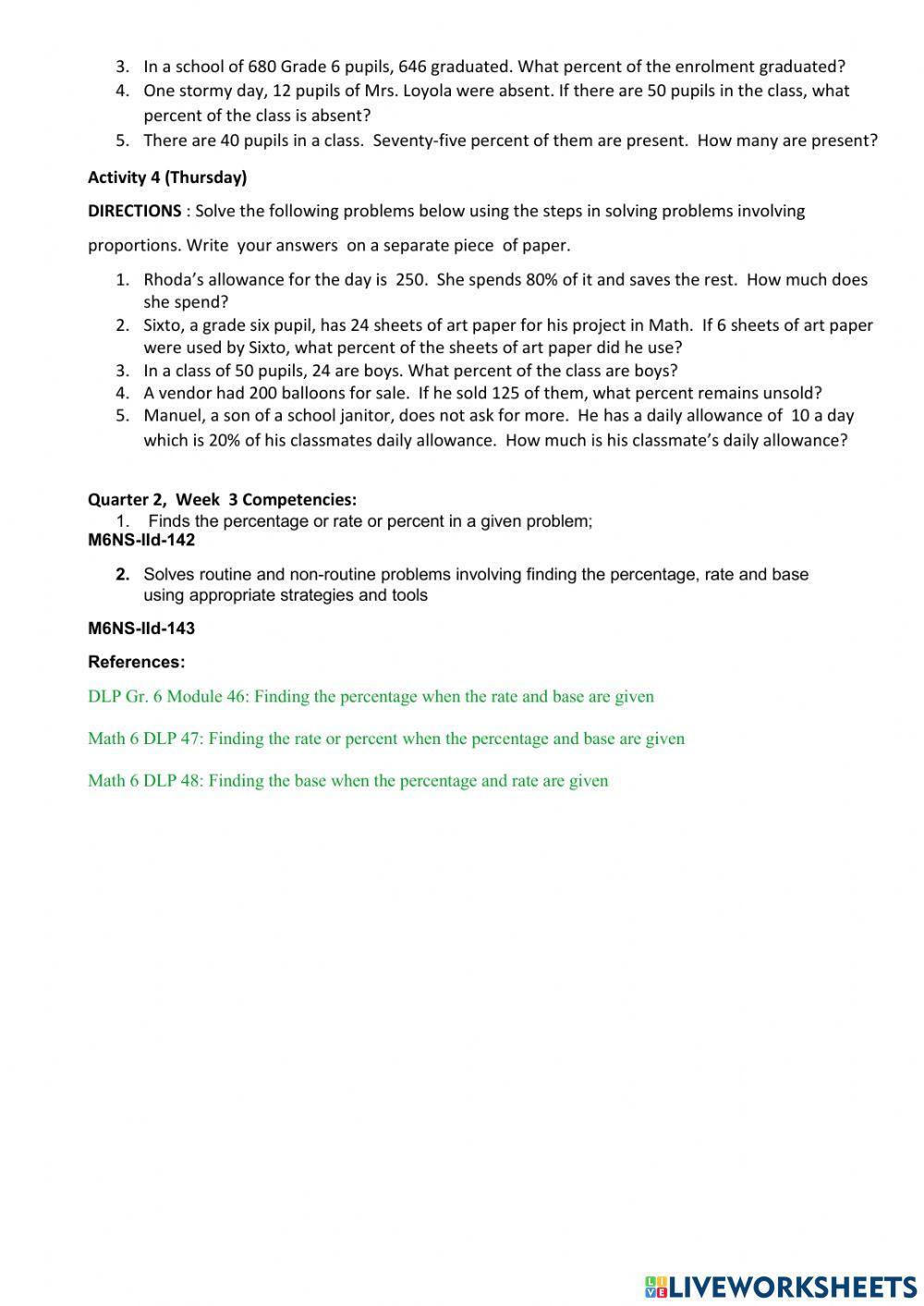 Determining Percentage, Base, Rate Worksheet Live, 51% OFF Determining Percentage, Base, Rate Worksheet Live, 51% OFF