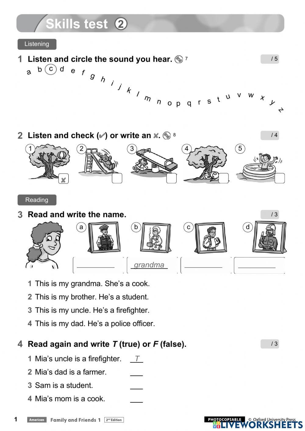 FF1 skill time 2 online exercise for | Live Worksheets