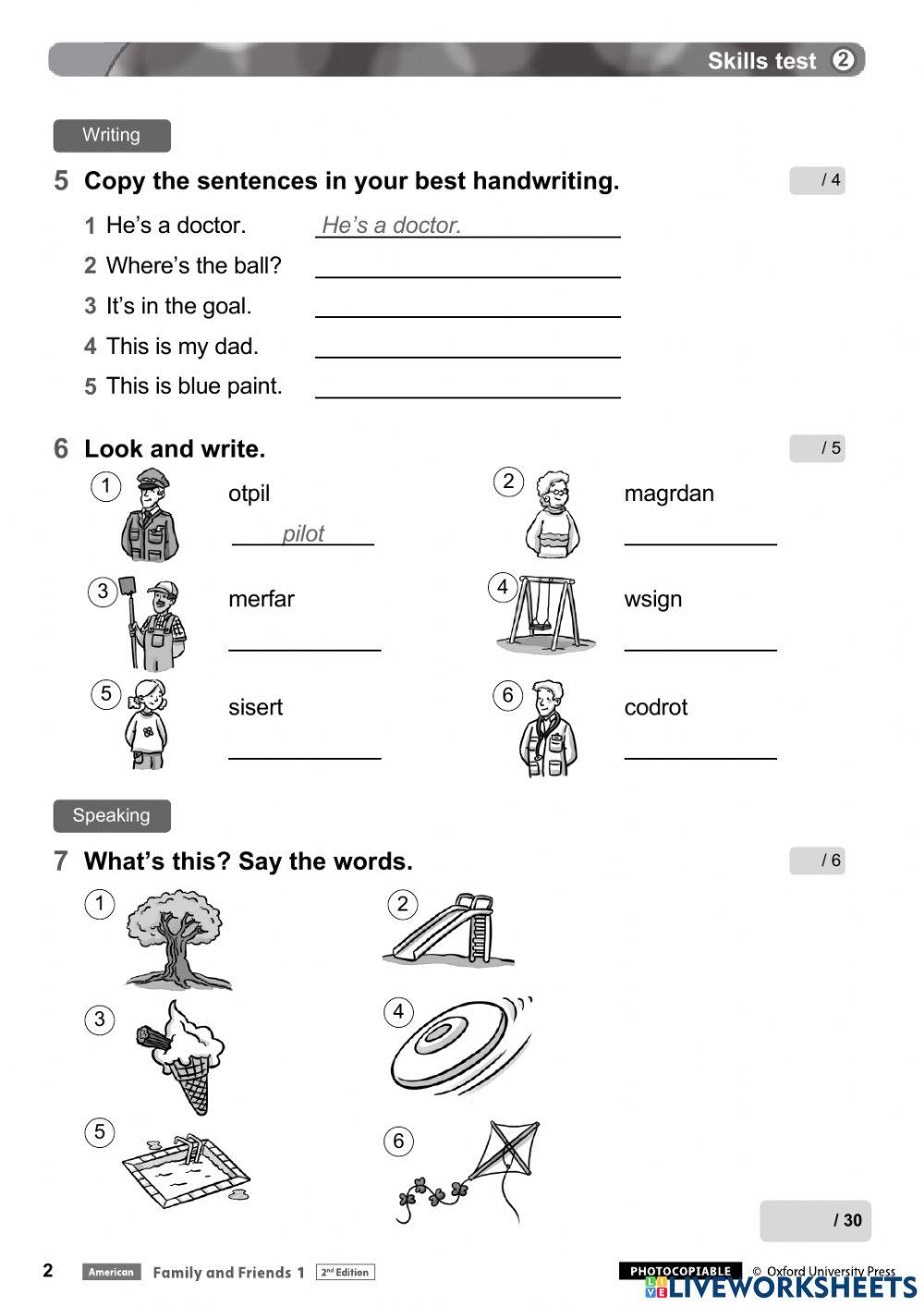 FF1 skill time 2 online exercise for | Live Worksheets