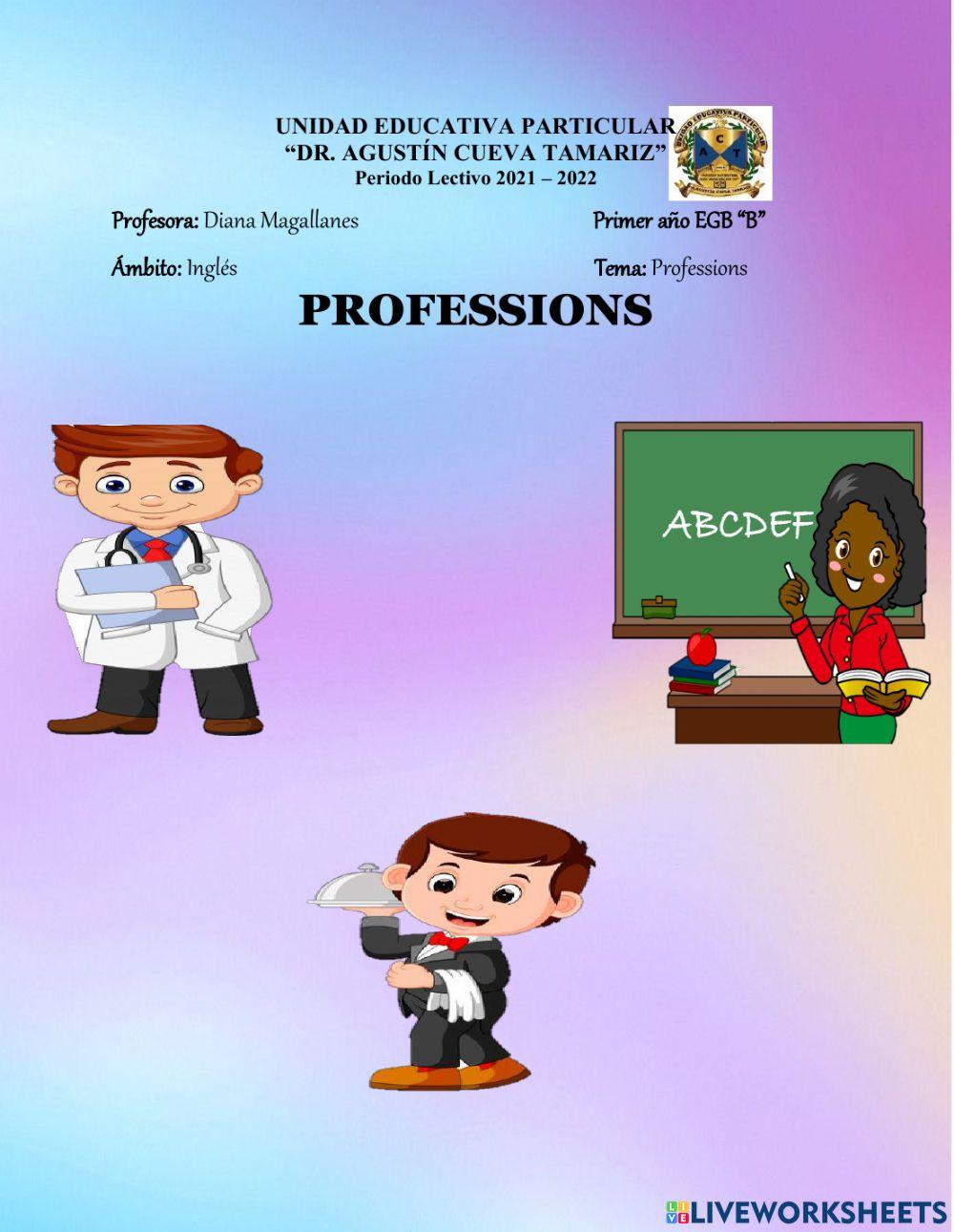 Professions online exercise for 1 | Live Worksheets