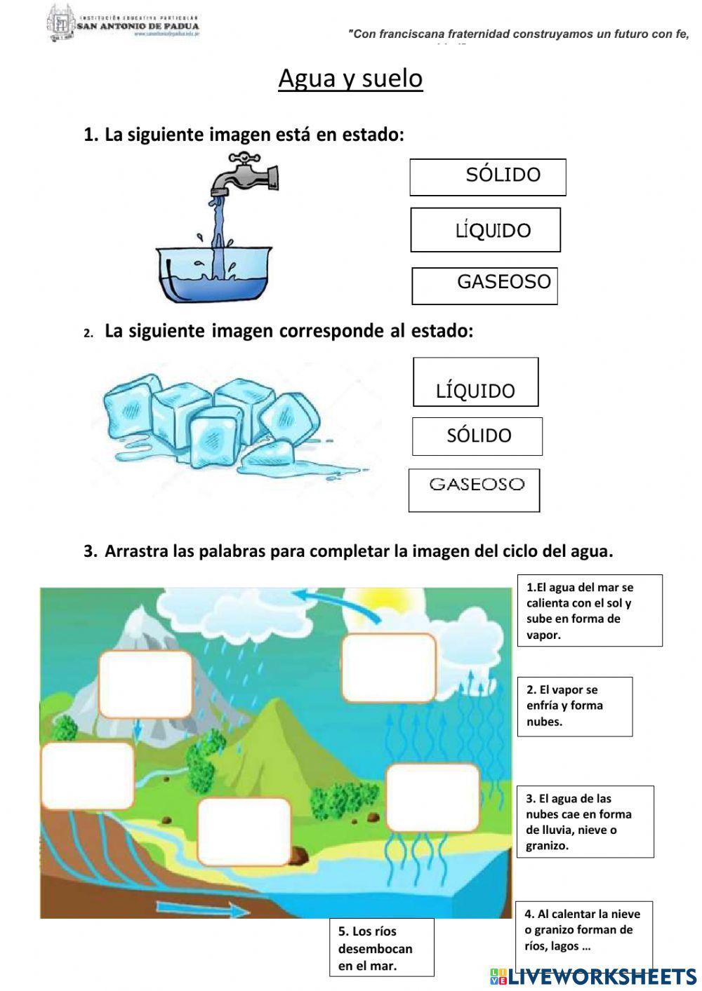 Agua Y Suelo Worksheet Live Worksheets