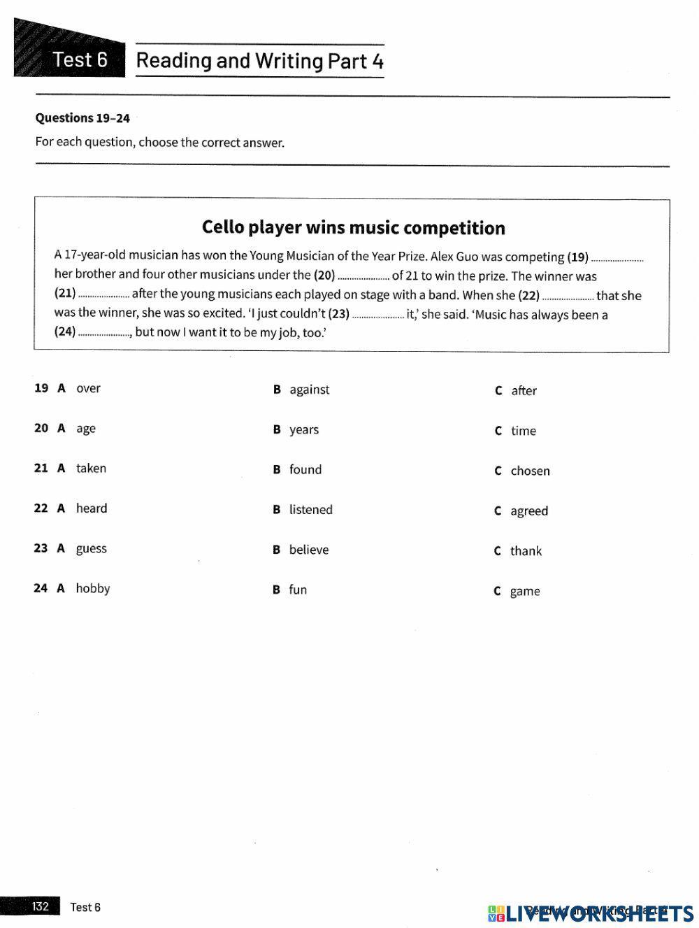 Ket Reading Writing Part 7 at Alexander Galindo blog