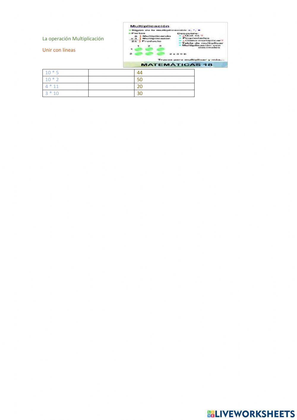 Operaciones basicas online exercise for 4 basico EGB | Live Worksheets Operaciones basicas online exercise for 4 basico EGB | Live Worksheets