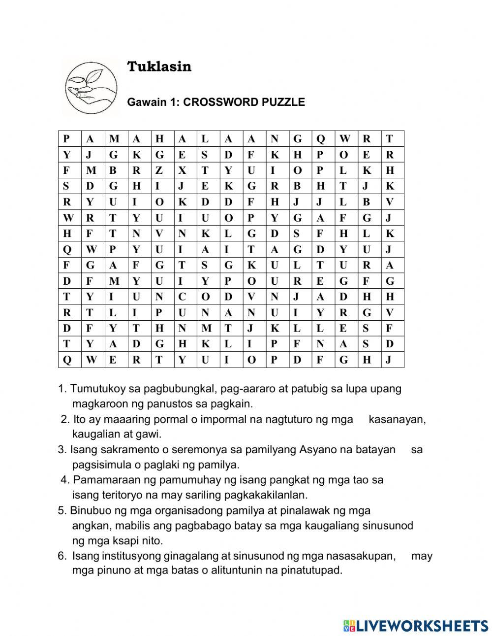 Module 3 - Tuklasin 4020169 | marean | Live Worksheets