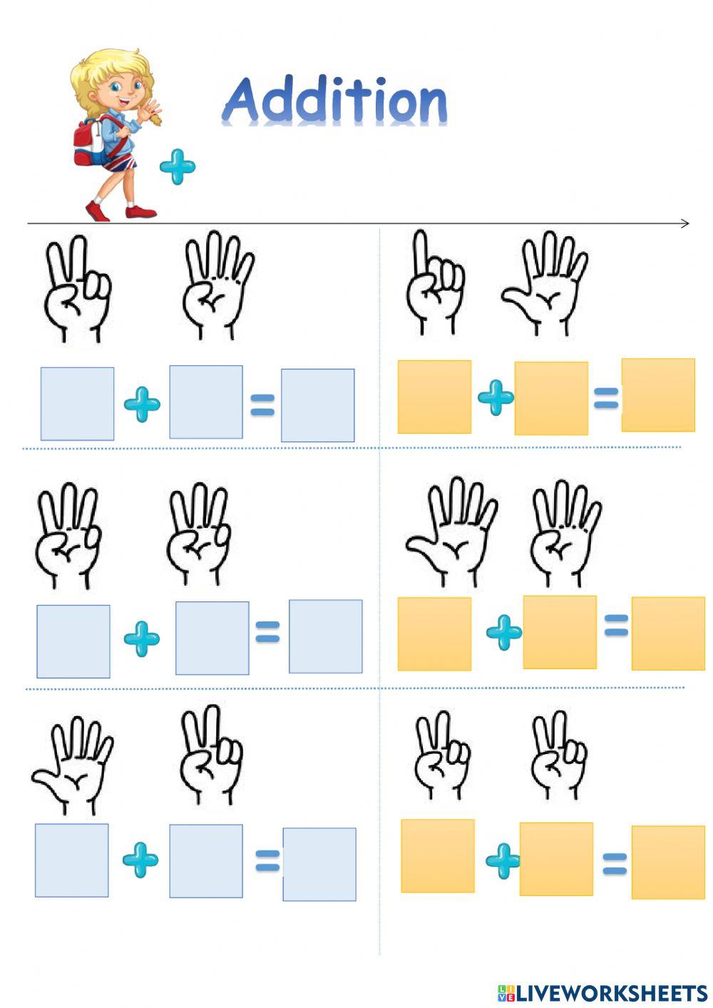 Addition 1-10 | Free Interactive Worksheets | 1686944