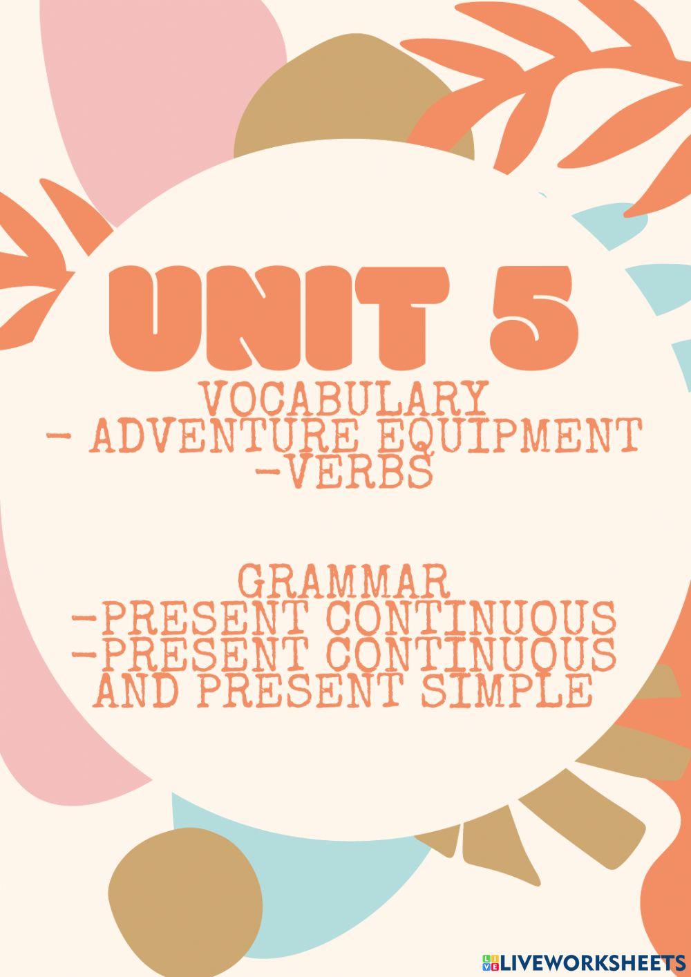 Portada unit 5 interactive worksheet | Live Worksheets