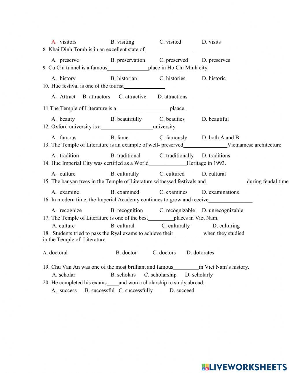 Unit 6- a2 grammar1 tv worksheet | Live Worksheets