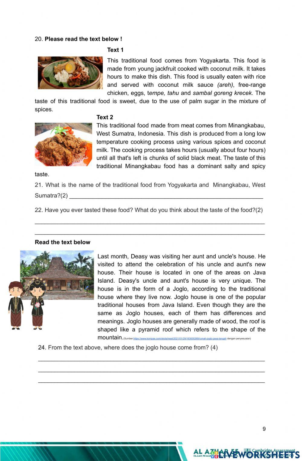 GRADE 4 THEME 1 MID YEAR EXAM 2021-2022 online exercise for | Live ...