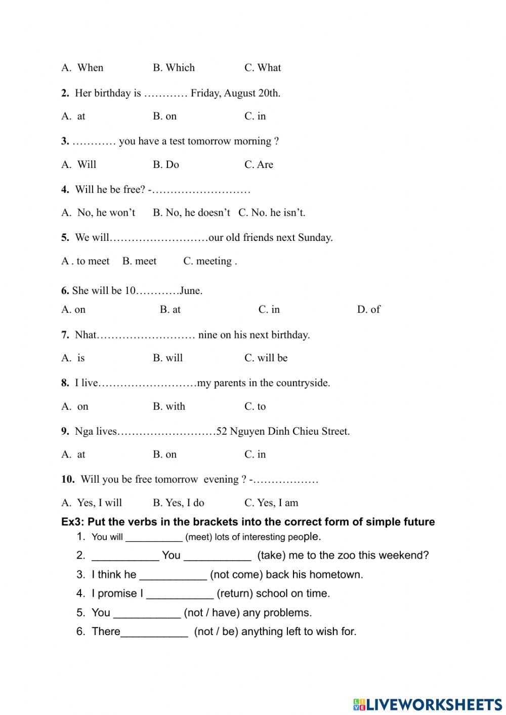 Test grade 5 (T11) worksheet | Live Worksheets