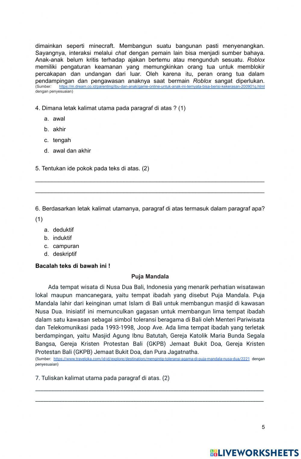 GRADE4 THEME 2 MID YEAR EXAM 2021-2022 online exercise for | Live Worksheets