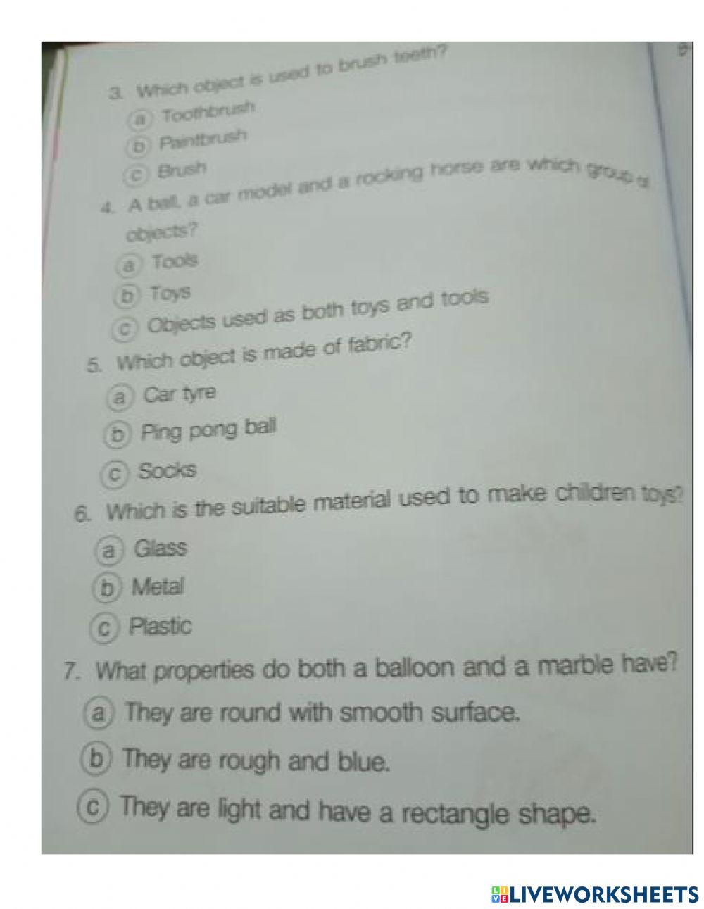 What is it made of interactive worksheet | Live Worksheets