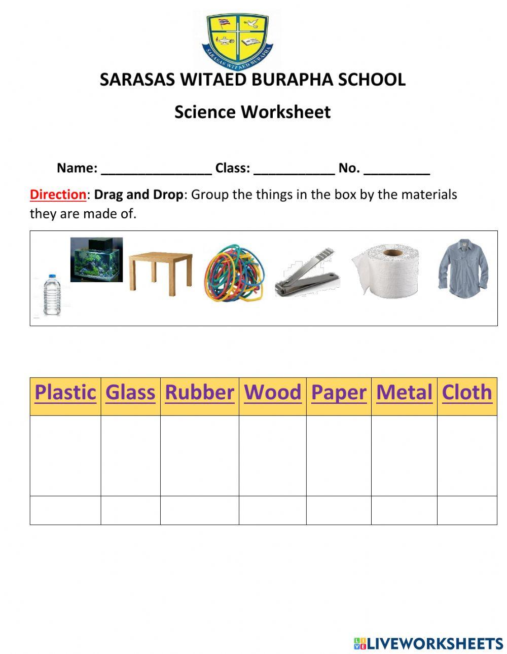 Week 5: activity 2 Science worksheet | Live Worksheets