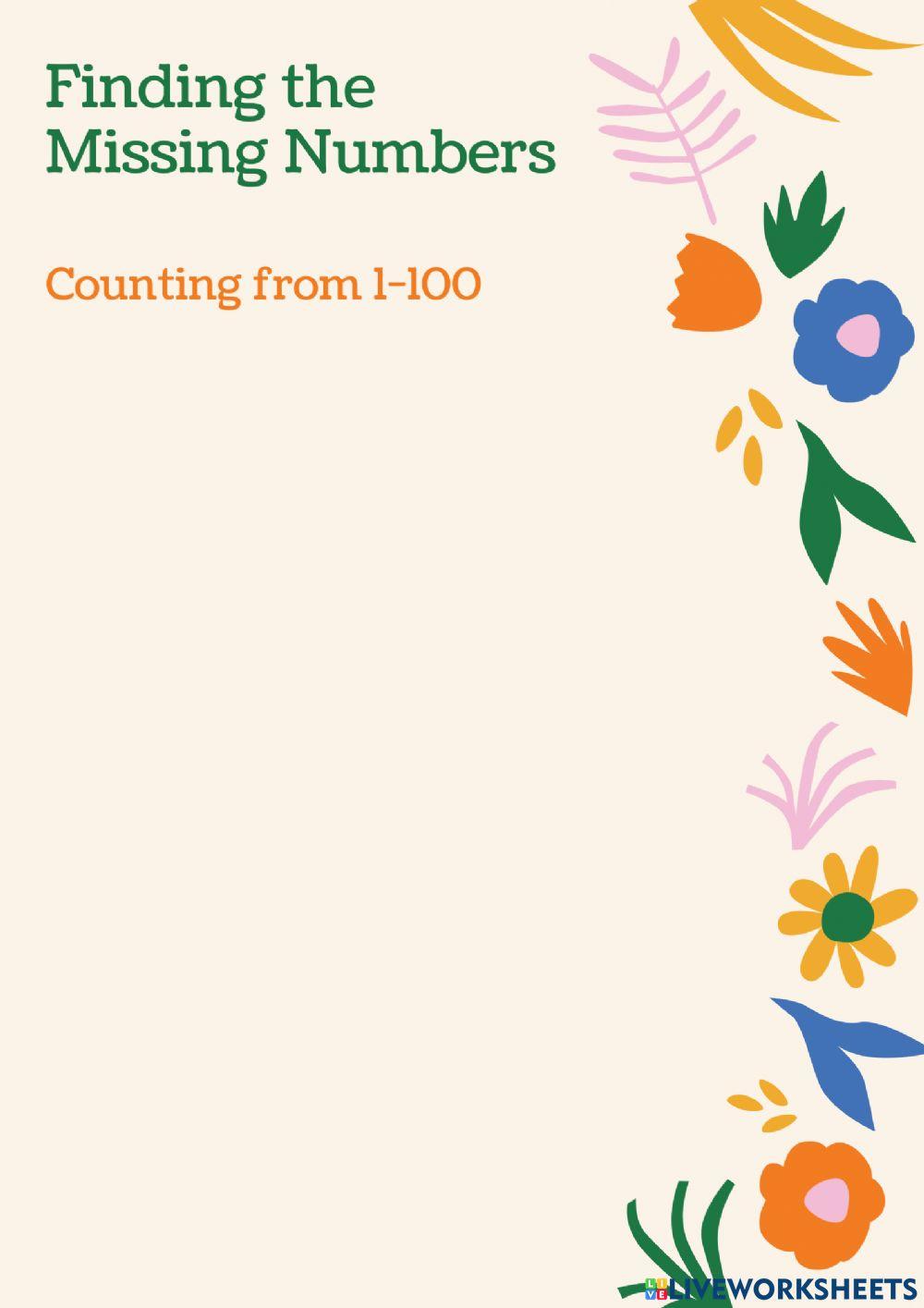 Math K3- Week 5- November 29-December 3, 2021- Finding the Missing ...