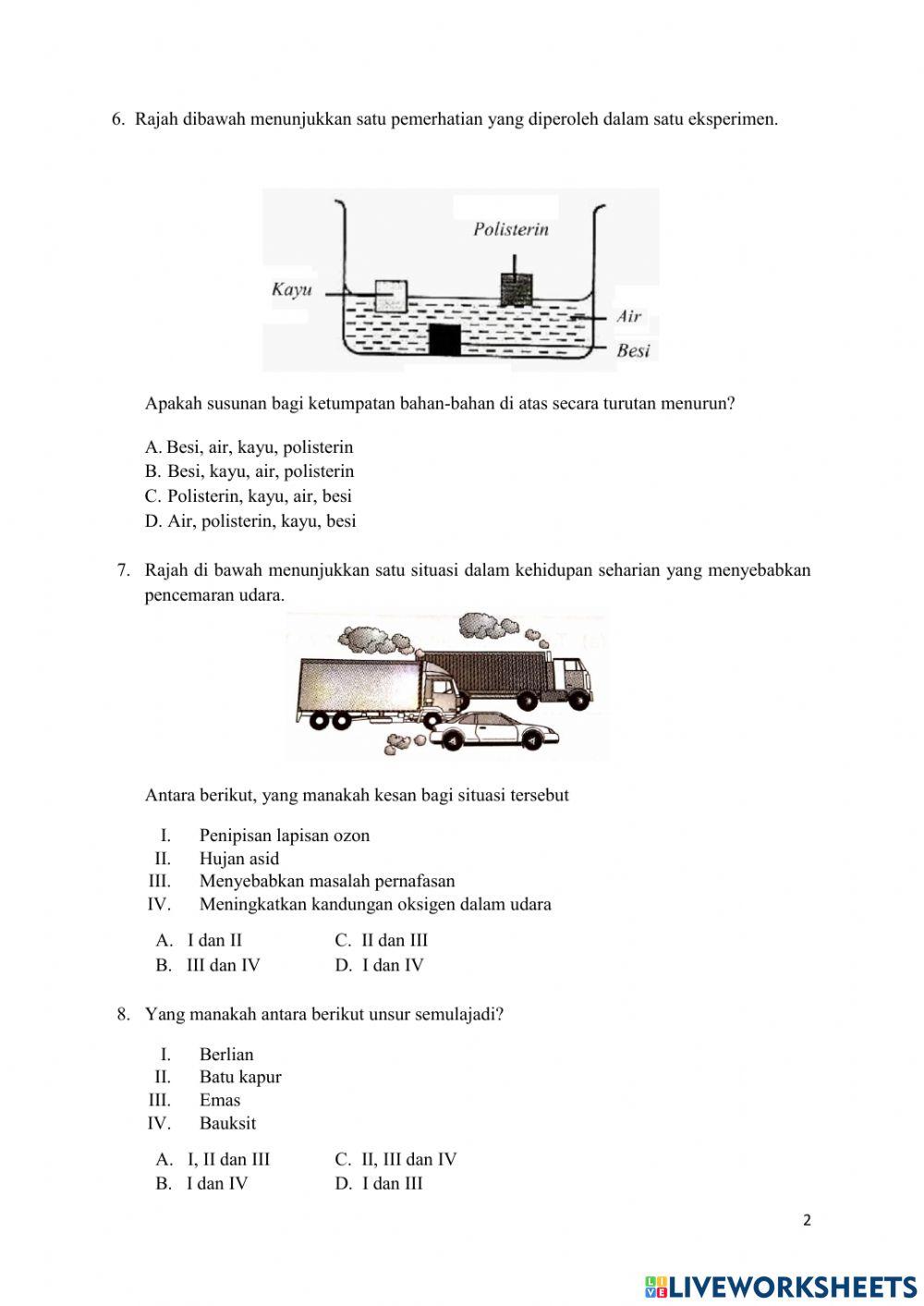 PAT AKHIR TAHUN… | Free Interactive Worksheets | 3496105
