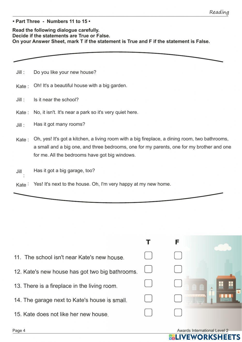 Awards Level 2 Test 1 worksheet | Live Worksheets