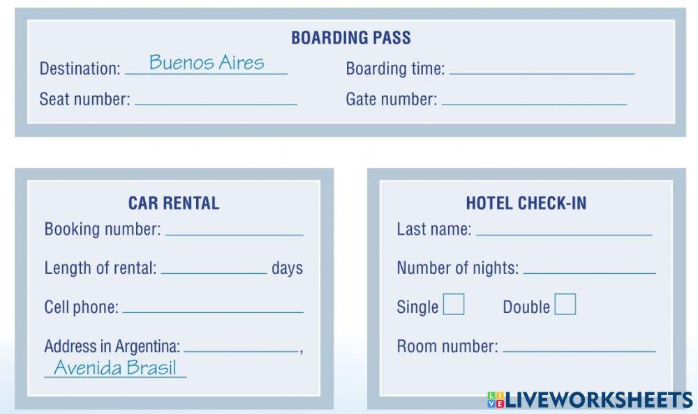 Listen again and choose the correct information to fill in the blanks ...