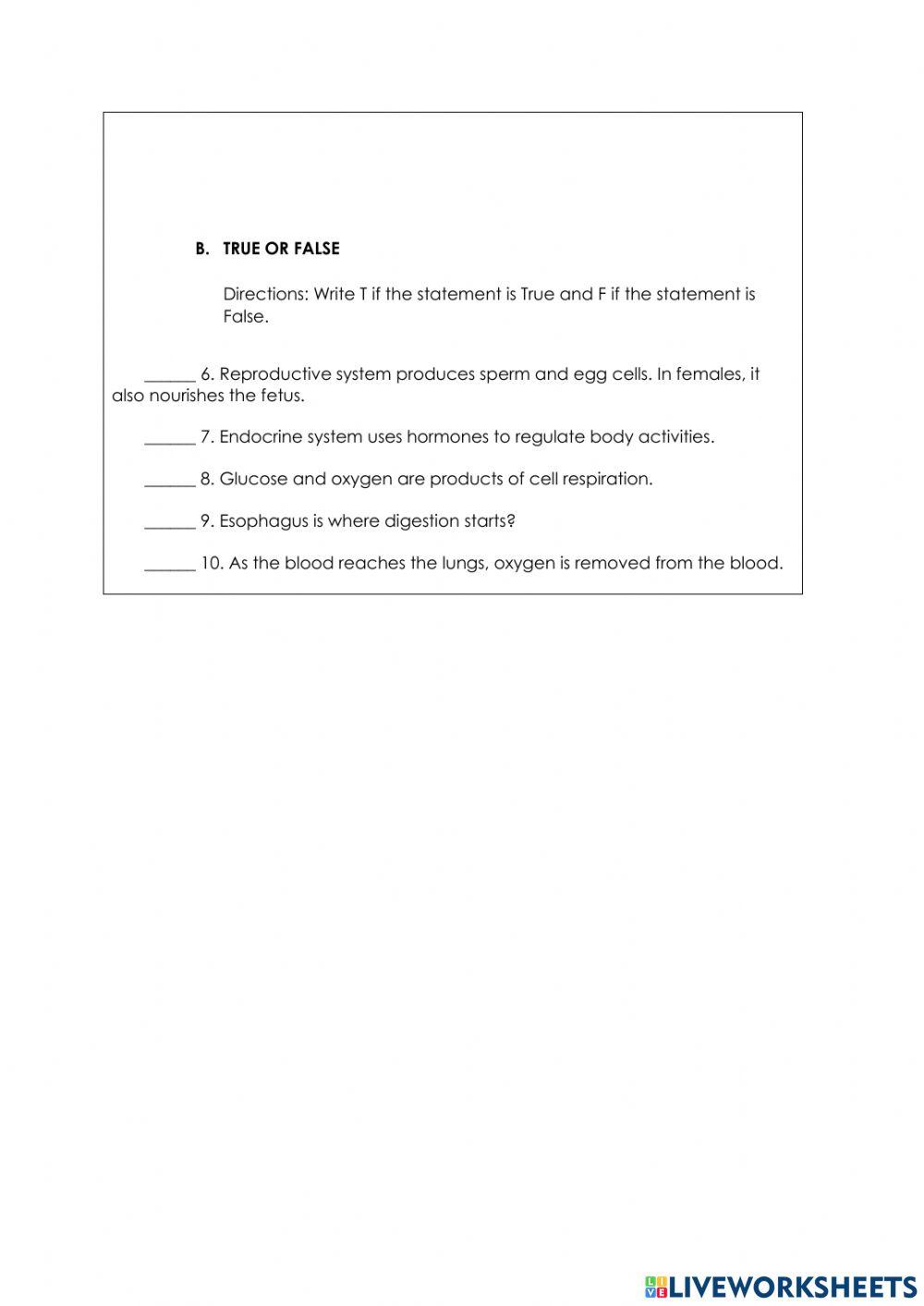 SCIENCE 6 2ND QUARTER QUIZ1 3955883 | mam_ion | Live