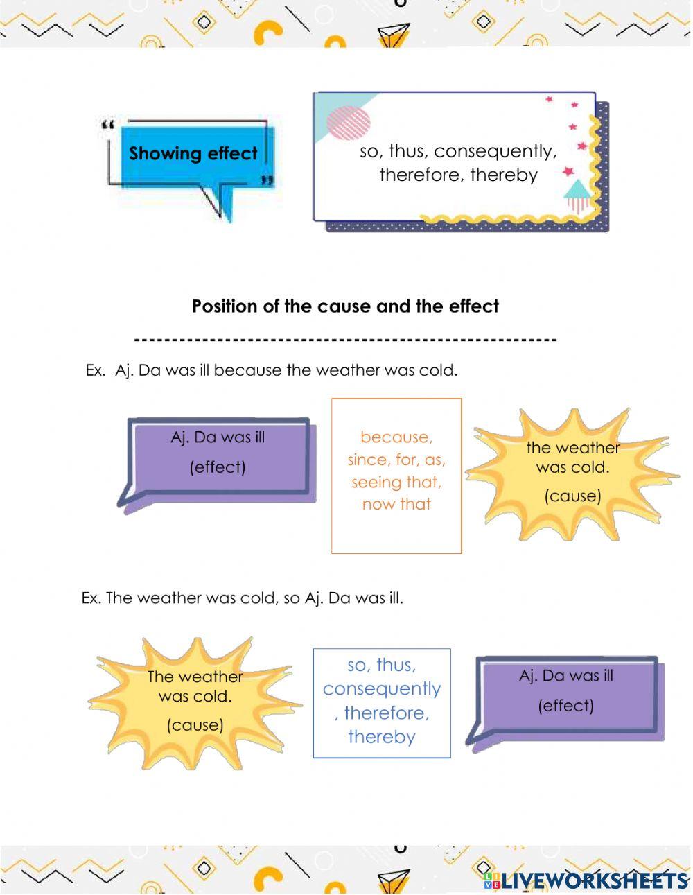 Unit 6 cause and effect | Duangsuda_sitti | Live