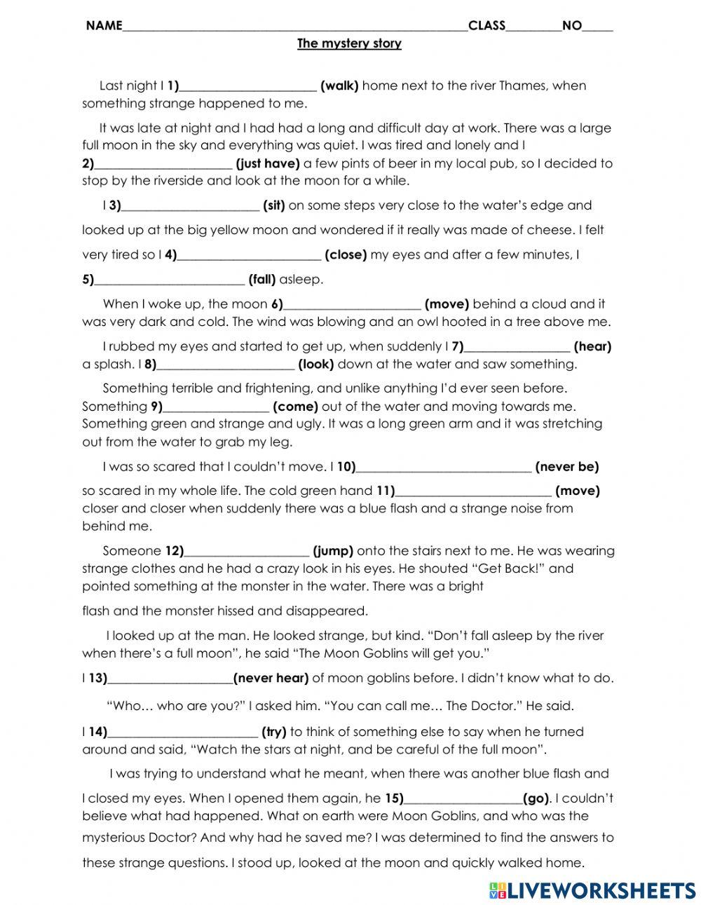 Narative Test | plapakpinya | Live Worksheets