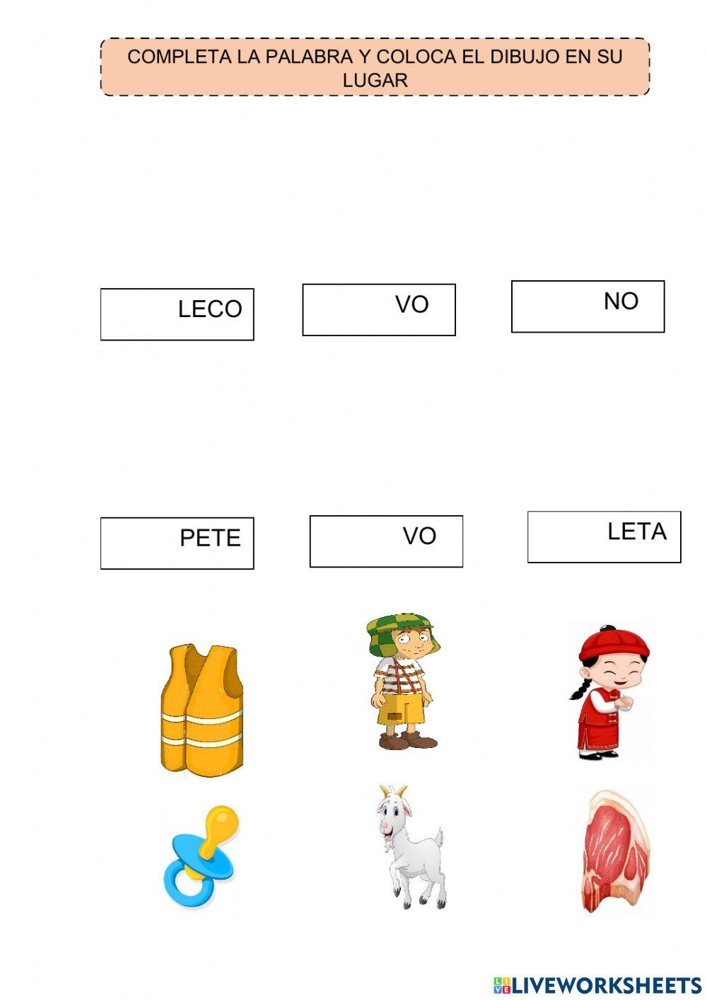 La letra ch interactive exercise | Live Worksheets