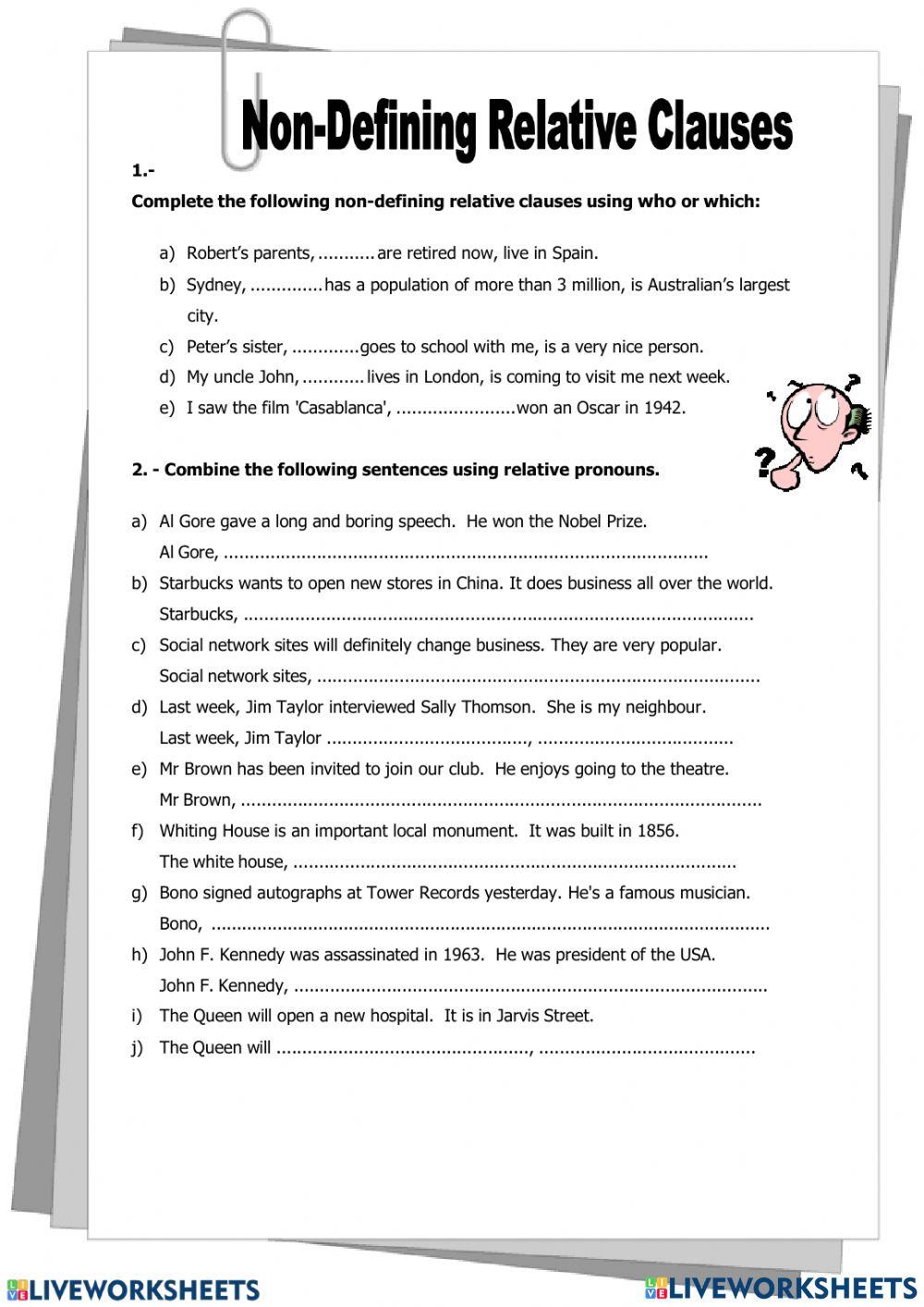 1690987 | Non definin relative clauses | pilar