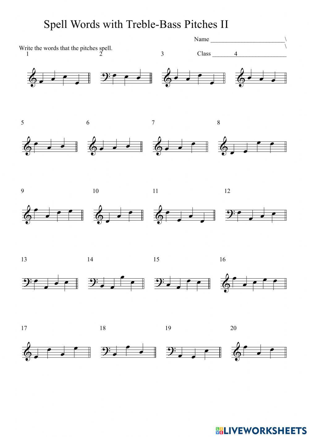 Spell Note worksheet | Live Worksheets