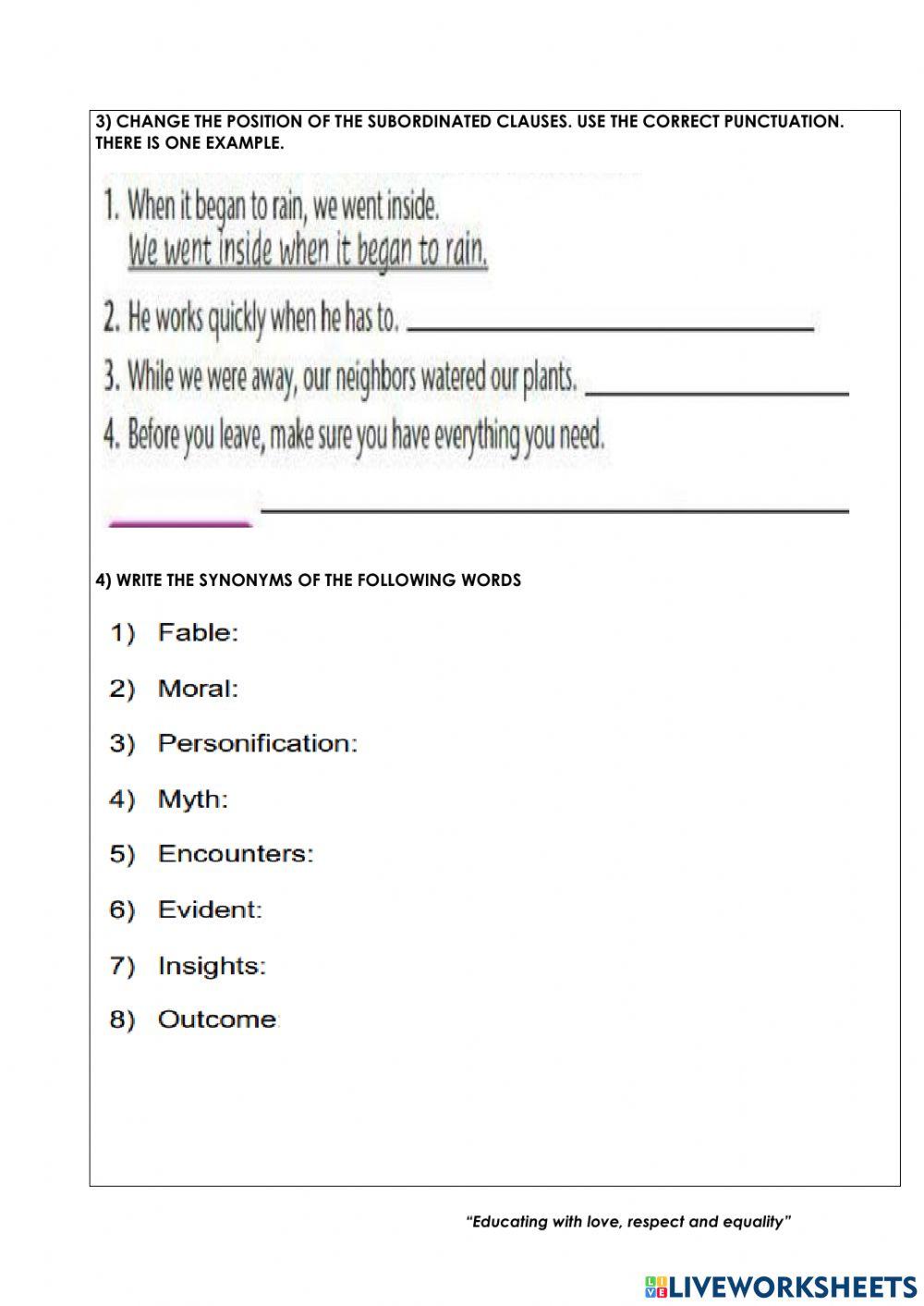 Unit review free worksheet | Live Worksheets