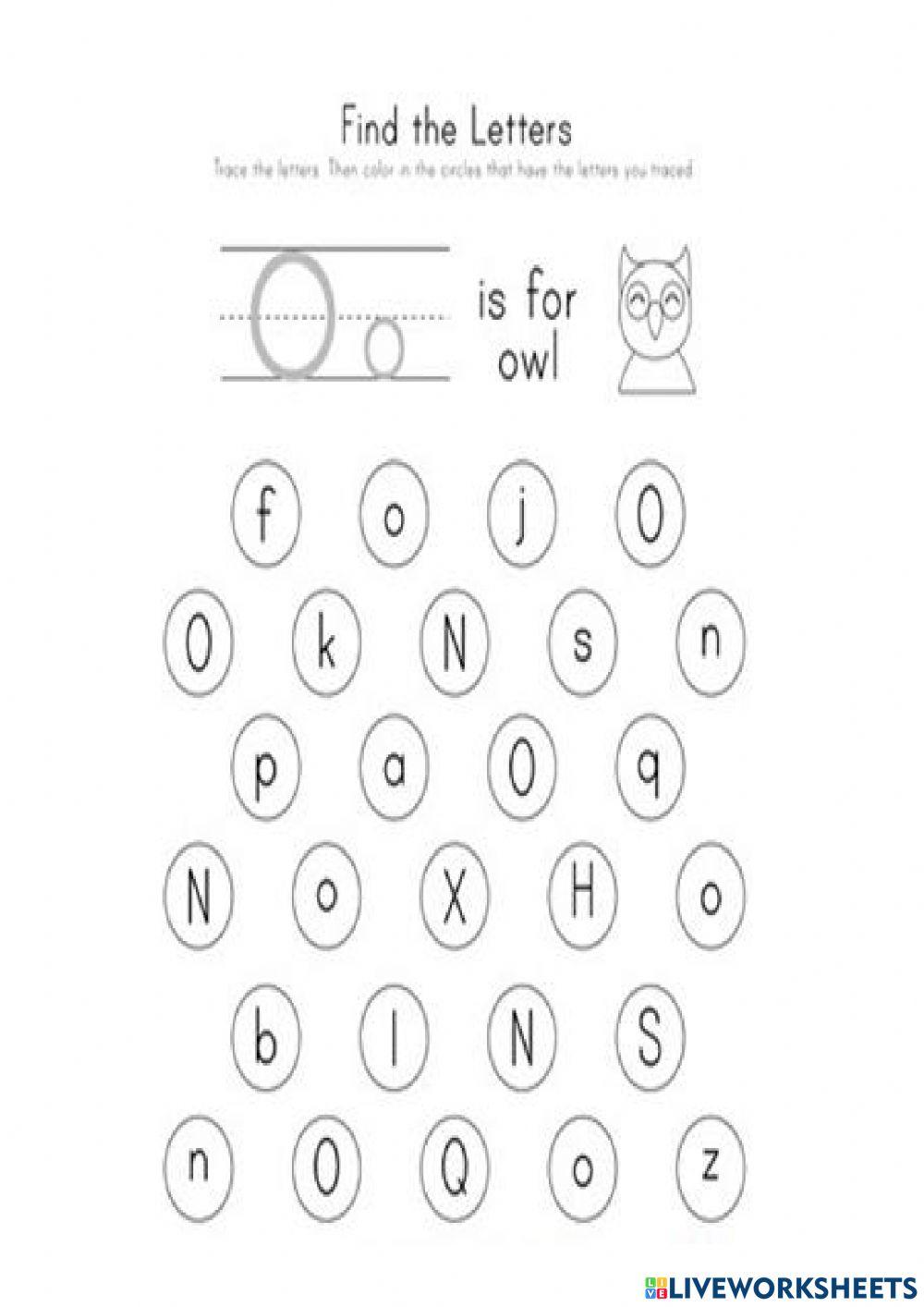 1691396 | Letter O | Trang2311 | LiveWorksheets
